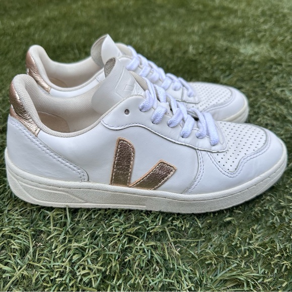Veja | Shoes | Veja V Bicolor Leather Low Top Sneaker Classic Rose Gold ...